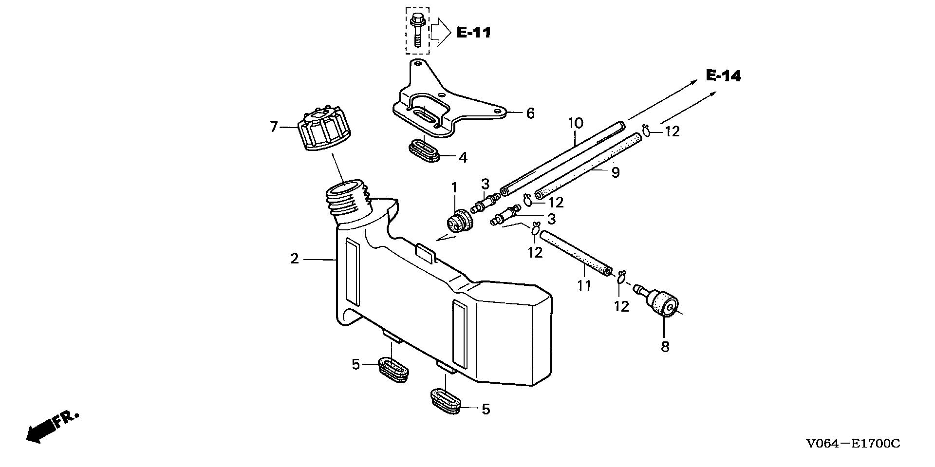 Parts for Tillers FG FG100 FG100 A1/A FZCV-6000001-9999999 FUEL TANK ...